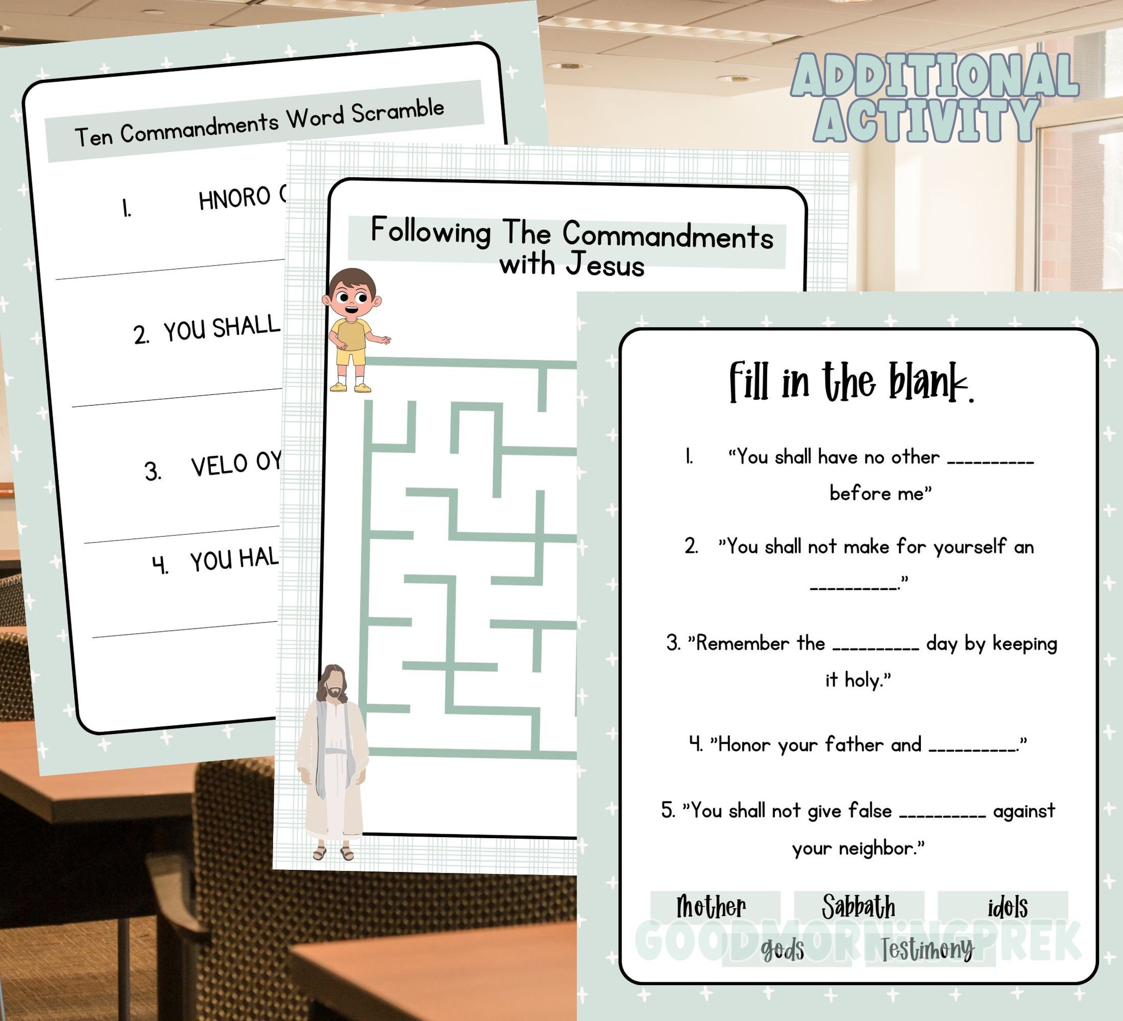 Ten Commandments Workbook | 10 Commandments Craft | Homeschool Bible ...