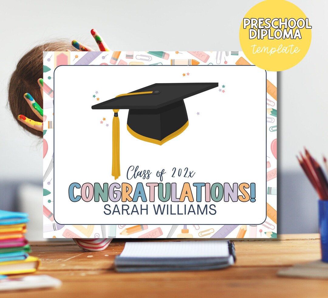Preschool Promotion Template | Preschool Graduation | Preschool Class ...