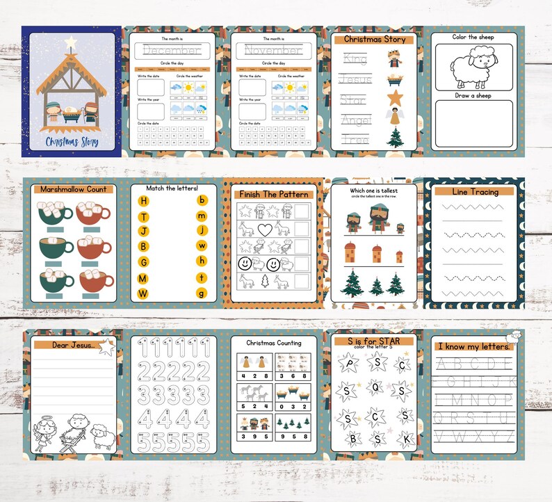 Christmas Story Morning Menu | Christmas Nativity Worksheets ...