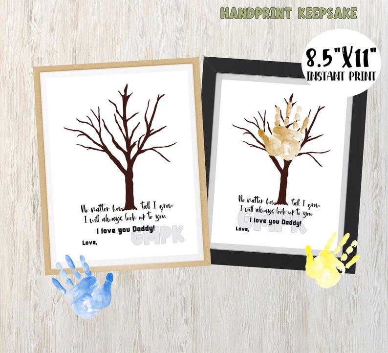 Father's Day Tree Handprint Art: Kids Keepsake Gift (digital Download ...