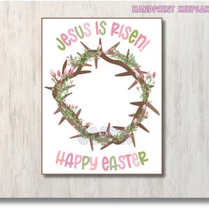 Jesus is Risen EASTER Handprint Craft for Kids Toddlers Infants|sunday ...