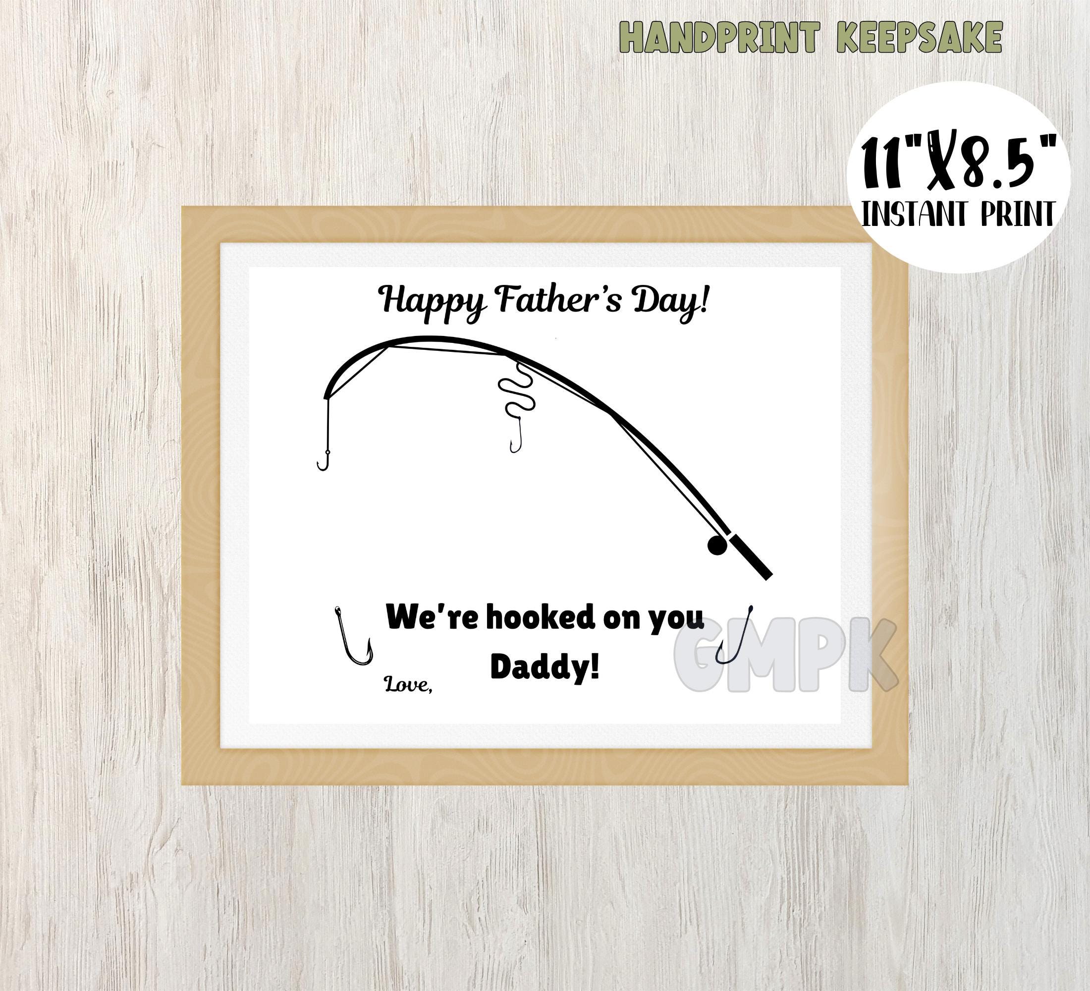 Father's Day Handprint Art: Fishing Keepsake (digital Download) - Etsy