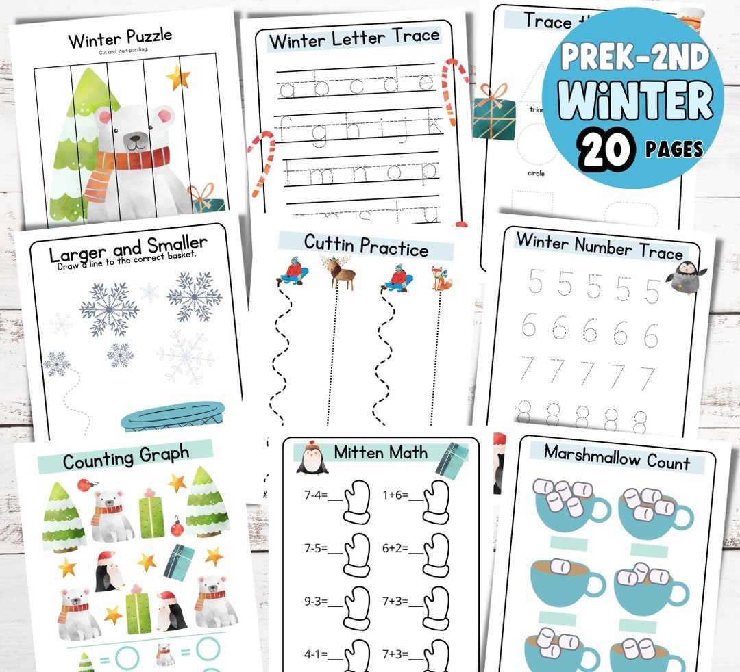 Winter Worksheet | Kindergarten Morning Menu | Home SCHOOL Morning ...