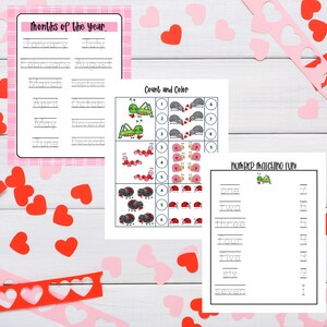 Valentine Preschool Worksheet: Number Writing Practice (PDF) - Etsy