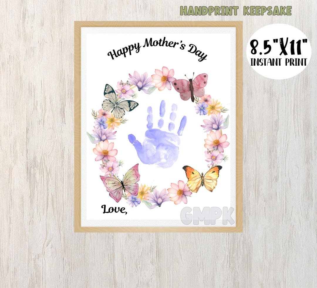 Mother's Day Handprint Keepsake: DIY Craft Activity (PDF) - Etsy