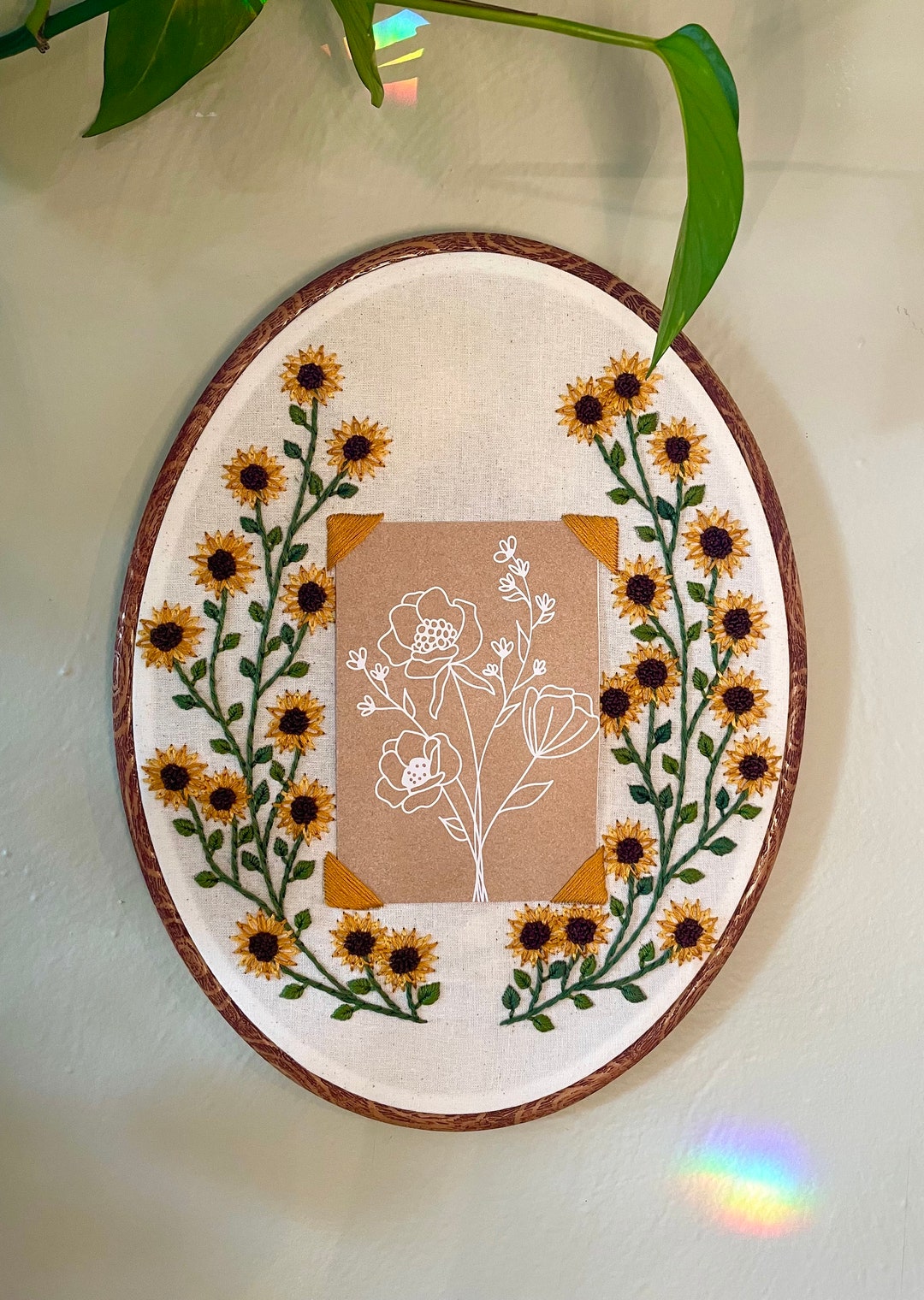 Large Custom Embroidery Photo Frame - Etsy