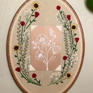 Large Custom Embroidery Photo Frame - Etsy