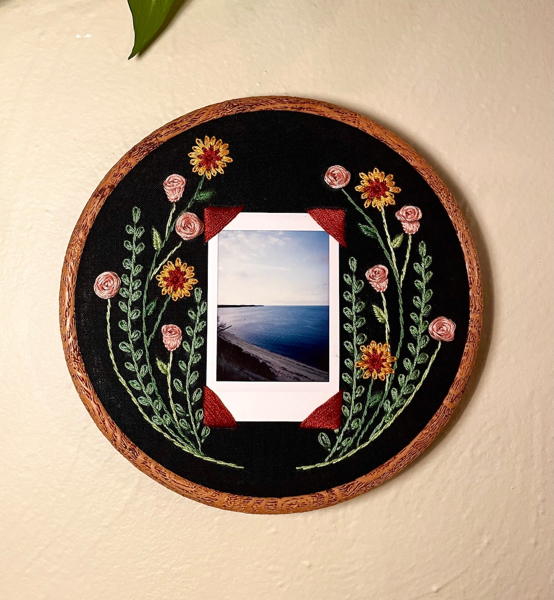 Small Custom Embroidery Photo Frame - Etsy