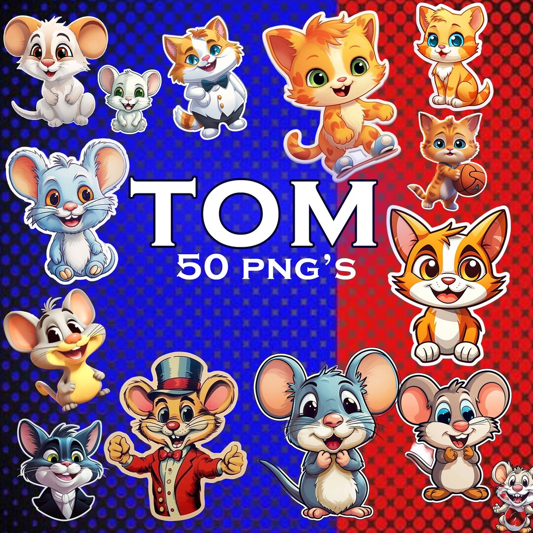 Tom Digital Stickers Tom SVG Tom Vector Tom Cricut Tom - Etsy