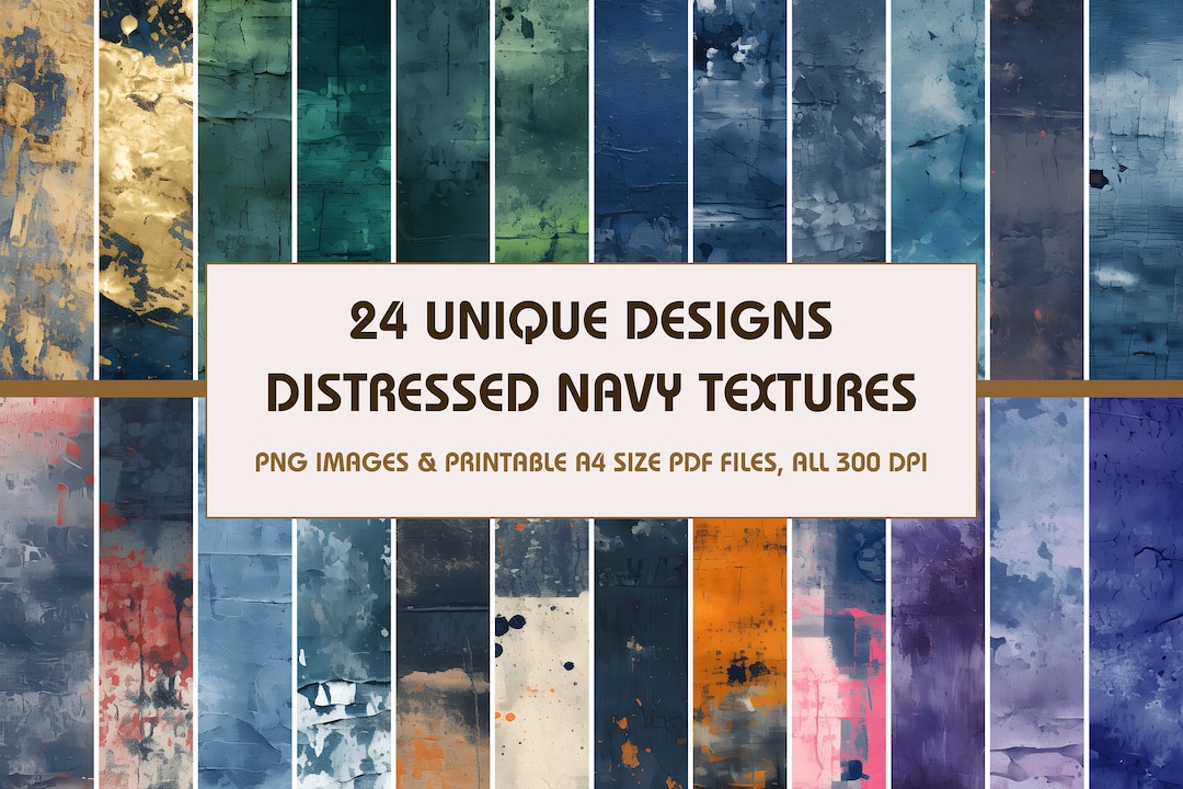 24 Distressed Navy Dollhouse Wallpaper, Printable Wallpaper Download ...