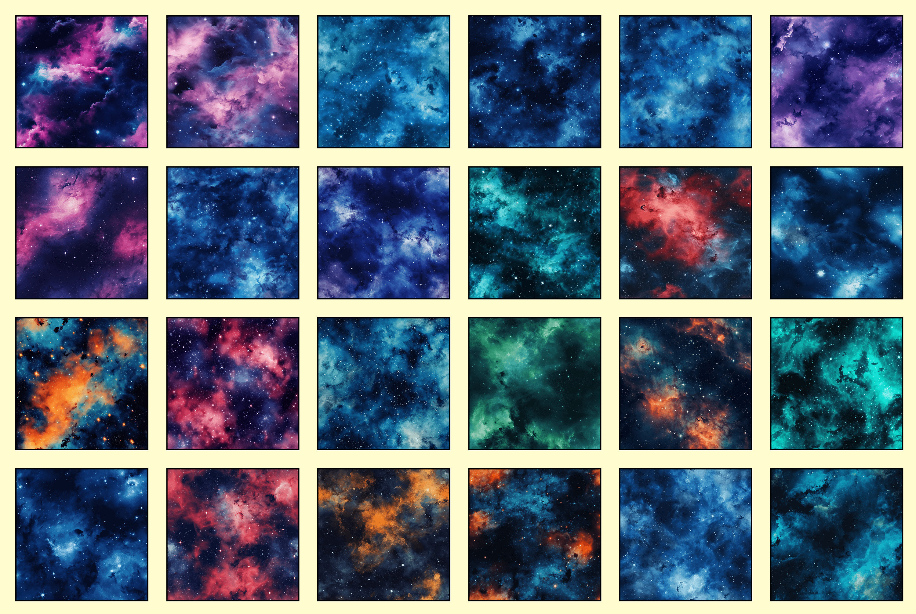 24 Outer Space Patterns Dollhouse Wallpaper Printable - Etsy