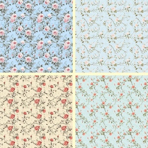 22 Roses and Vines Dollhouse Wallpaper, Printable Wallpaper Download ...