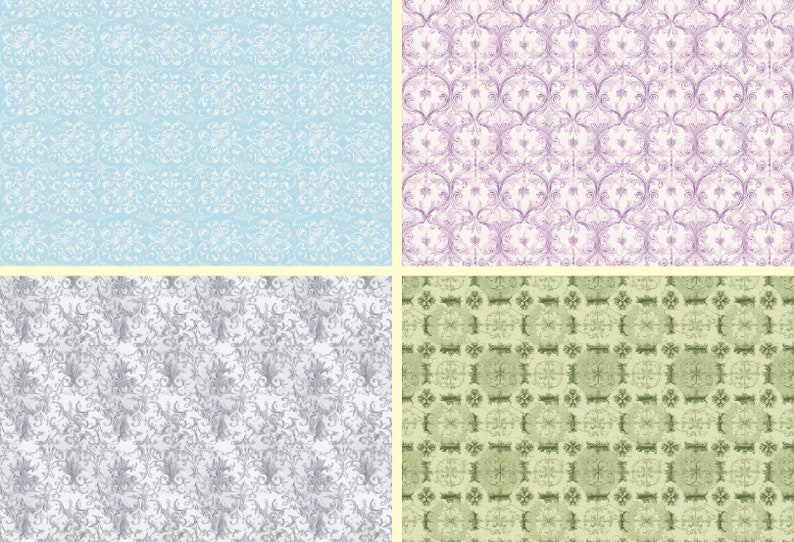 Trellis Dollhouse Wallpaper: 24 Classic Lattice Miniature Designs 1-12 ...