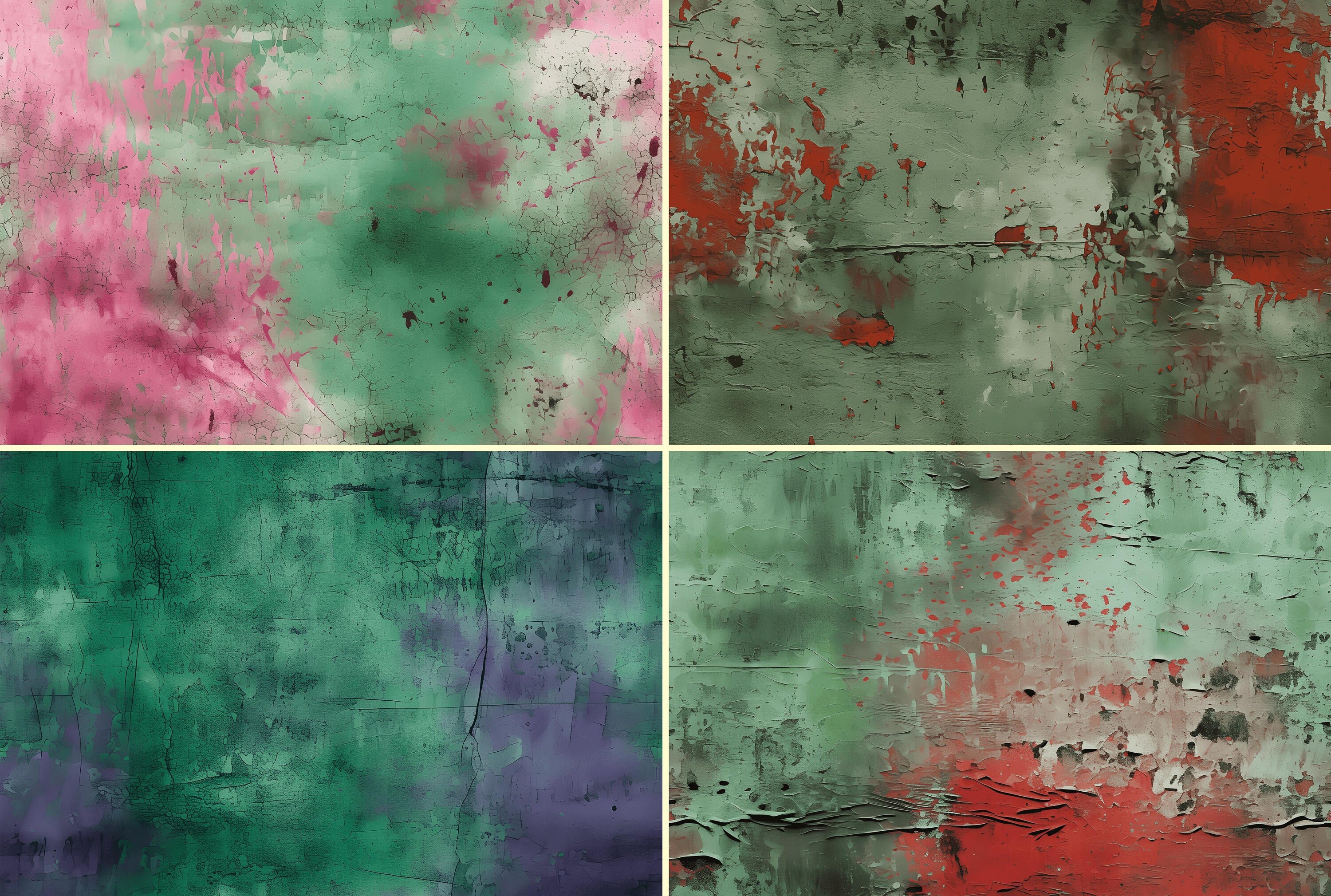 24 Distressed Green Dollhouse Wallpaper Printable Wallpaper - Etsy