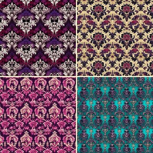 Damask Dollhouse Wallpaper: 24 Miniature Designs (printable PDF) - Etsy