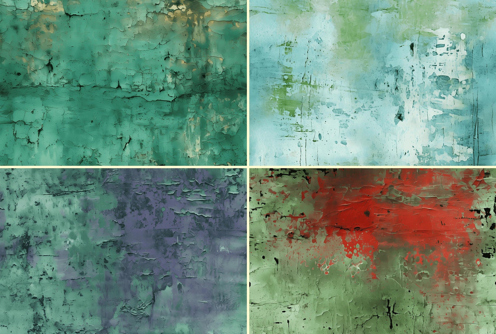 24 Distressed Green Dollhouse Wallpaper Textures (digital Download) - Etsy