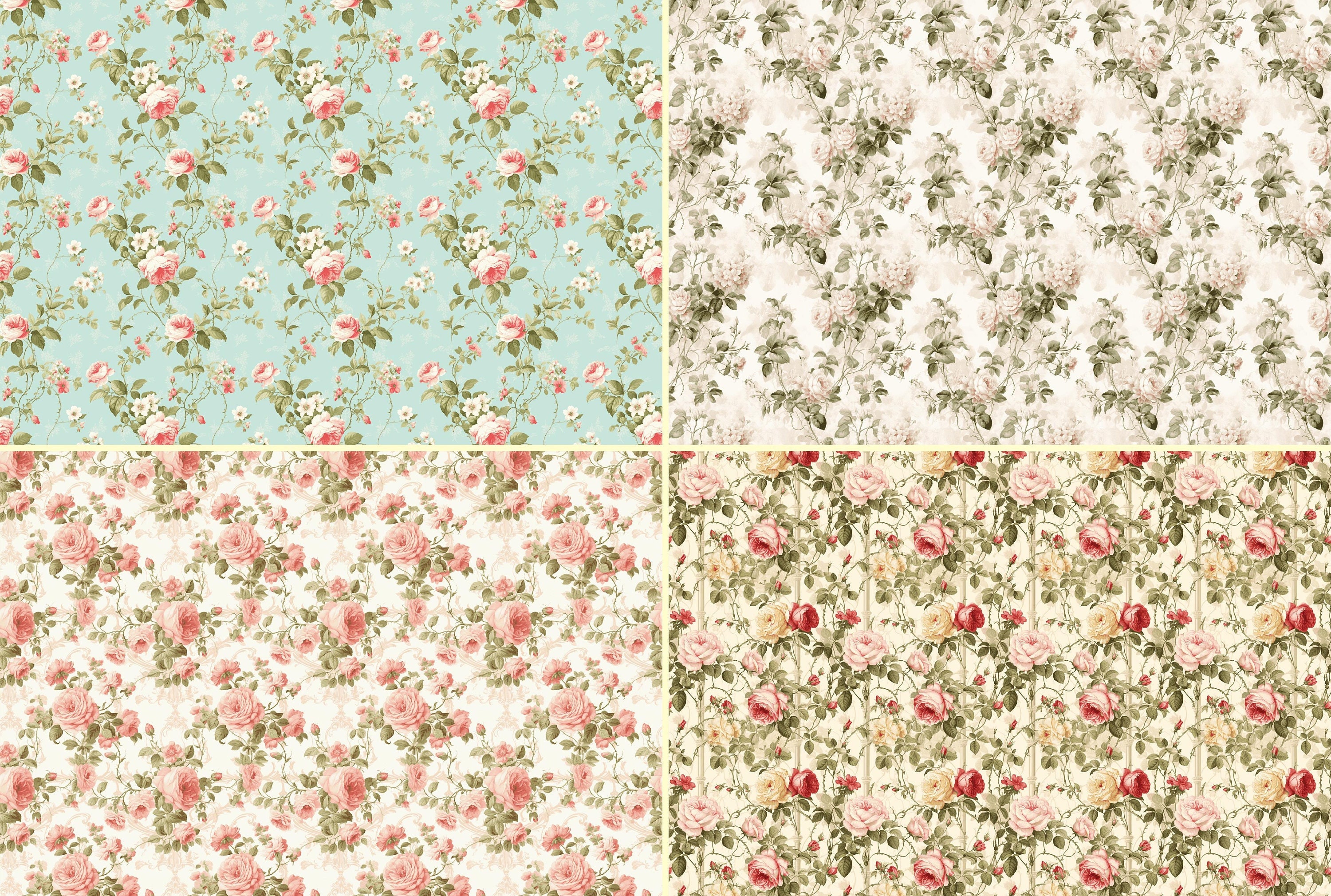 24 Rose Trellis Dollhouse Wallpaper, Printable Wallpaper Download ...
