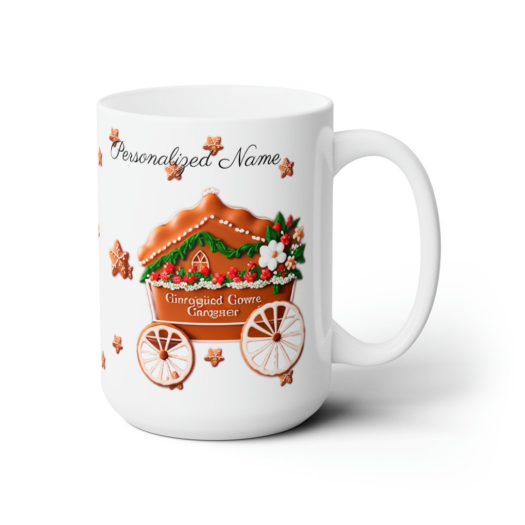 GINGERBREAD FLOWER CART Farmer Market Wagon6cup Mugcookie Pop Artcafe ...
