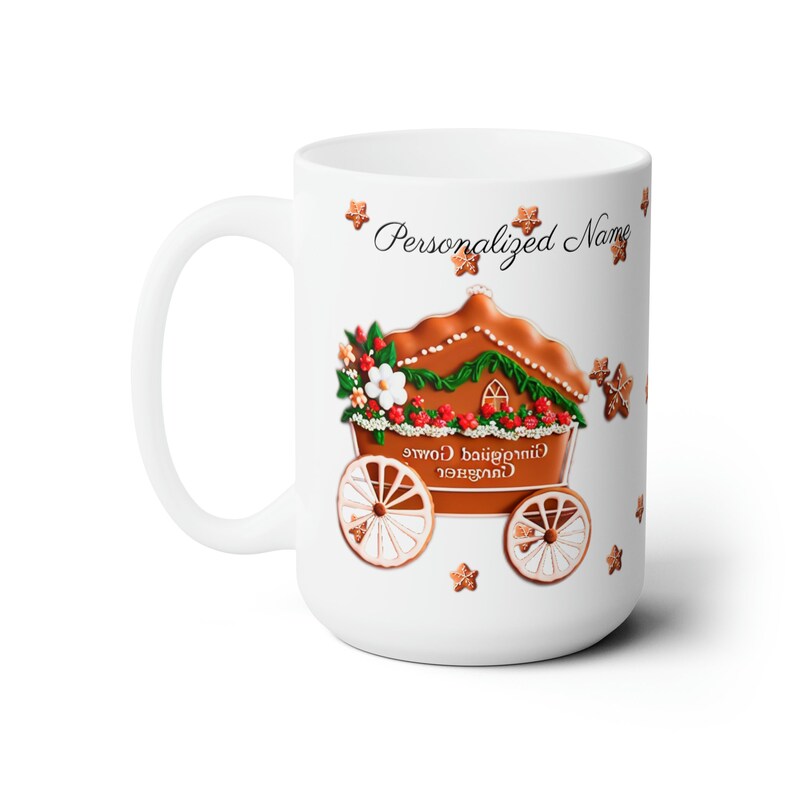 GINGERBREAD FLOWER CART Farmer Market Wagon6cup Mugcookie Pop Artcafe ...