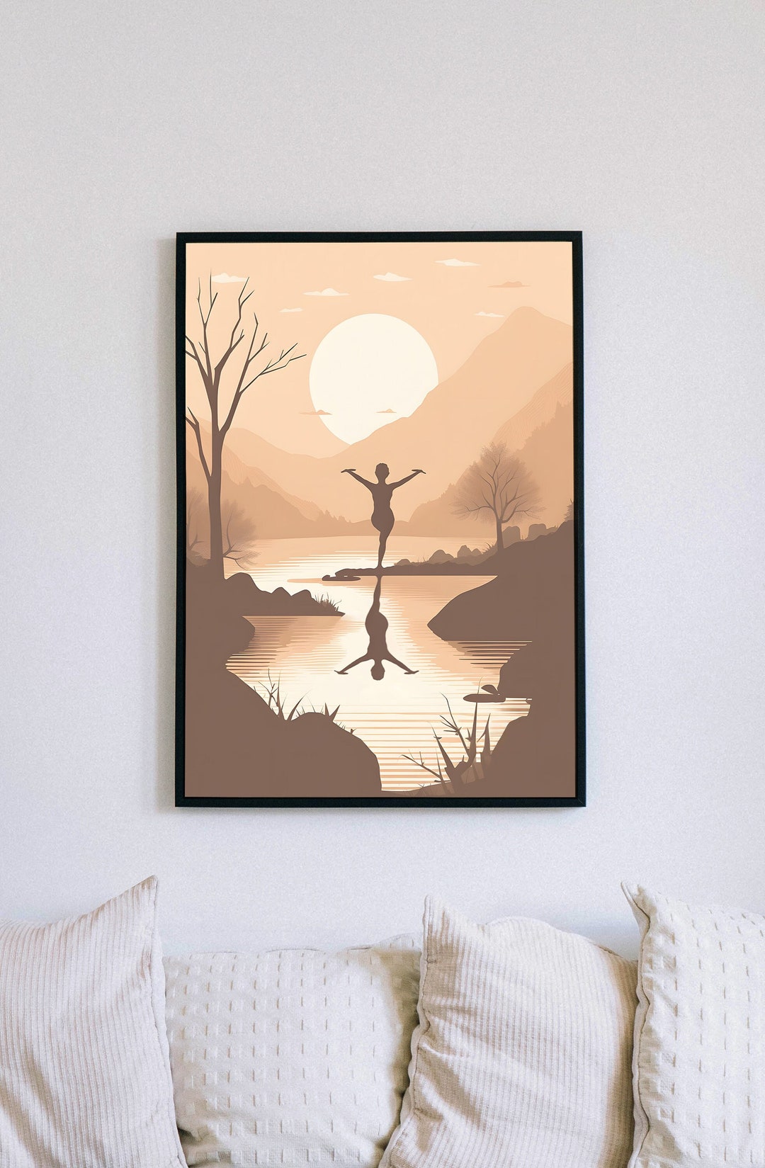 Sun Salutation Yoga Painting, Yoga Print, Namaste, Yoga Art, Yoga ...