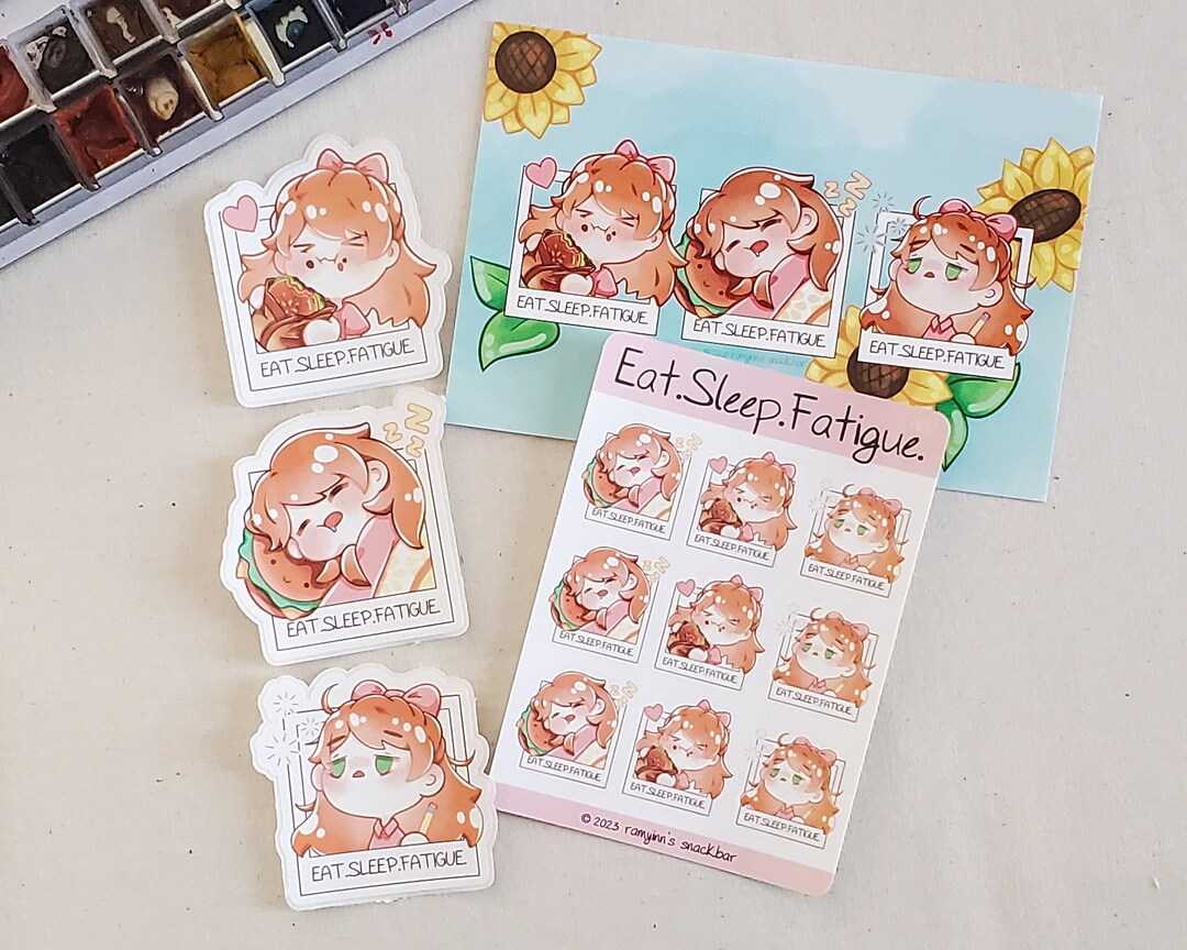 Eat. Sleep. Fatigue Bundle / Weatherproof Stickers / Planner & Journal ...
