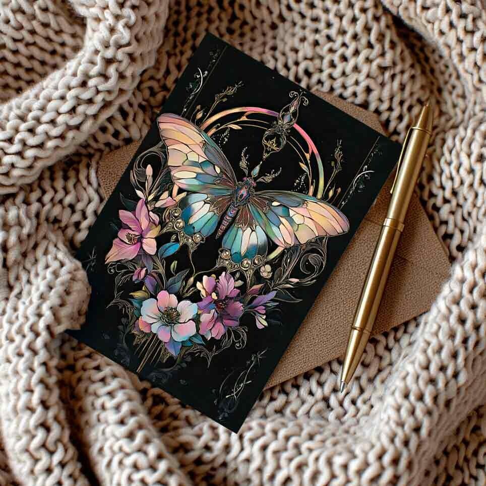 Customisable Celestial Moon Moth Tarot Card Goth Goblincore Whimsigoth ...