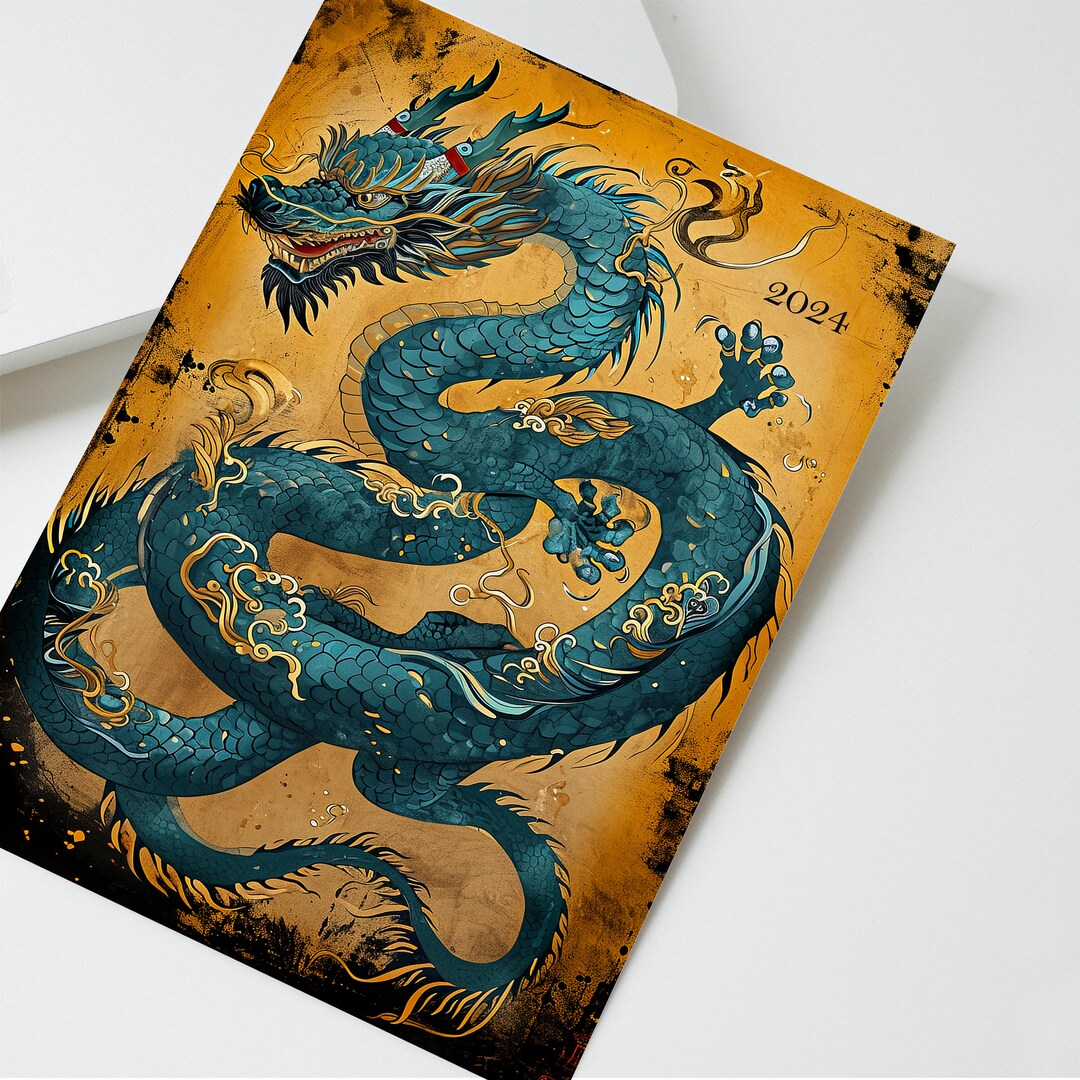 Happy Chinese New Year 2024 - Year of the Dragon Card, Lunar New Year ...