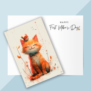 Customisable Ginger Cat Birthday Card Gift for Cat Parents or Cat ...