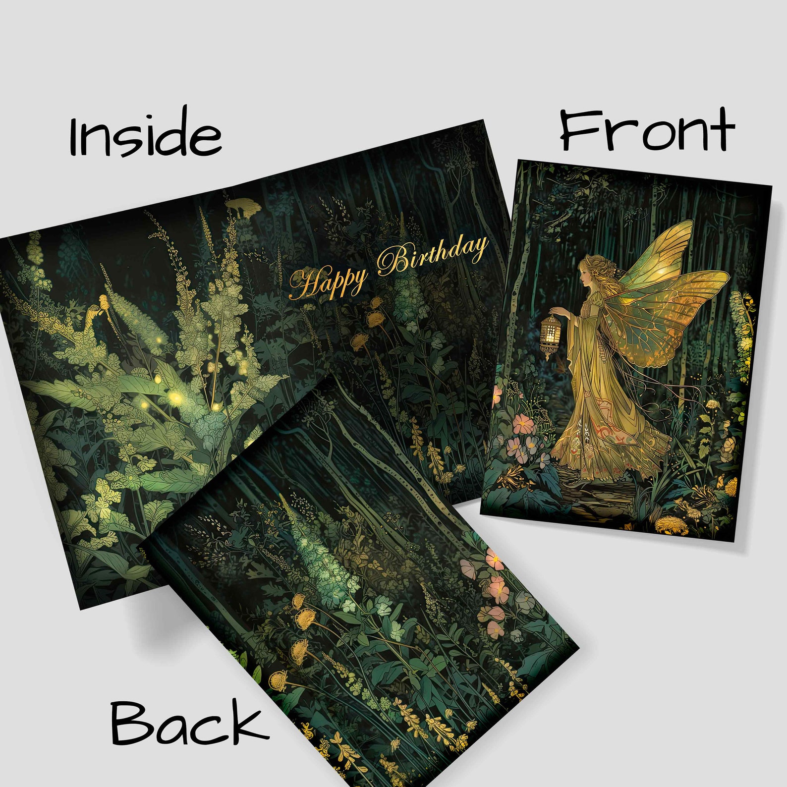 Unique Gift for Fairies Lovers, Fully Illustrated Birthday Greeting ...