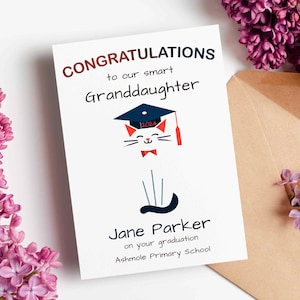 Personalised Granddaughter Graduation Card Congratulations on Your ...