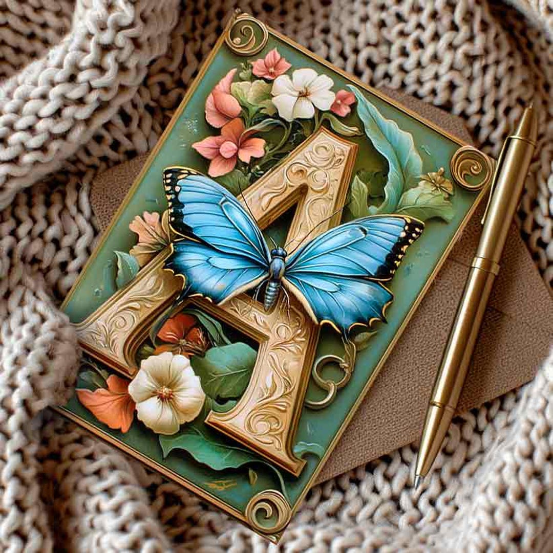 Personalised First Letter Initial Fairy Birthday Card, Floral Alphabet ...