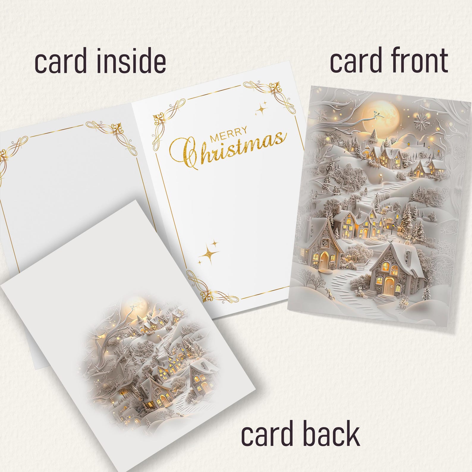 Unique Christmas 2025 Card, Illustrated Holiday Greetings, Original ...