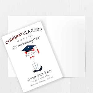 Personalised Granddaughter Graduation Card Congratulations on Your ...