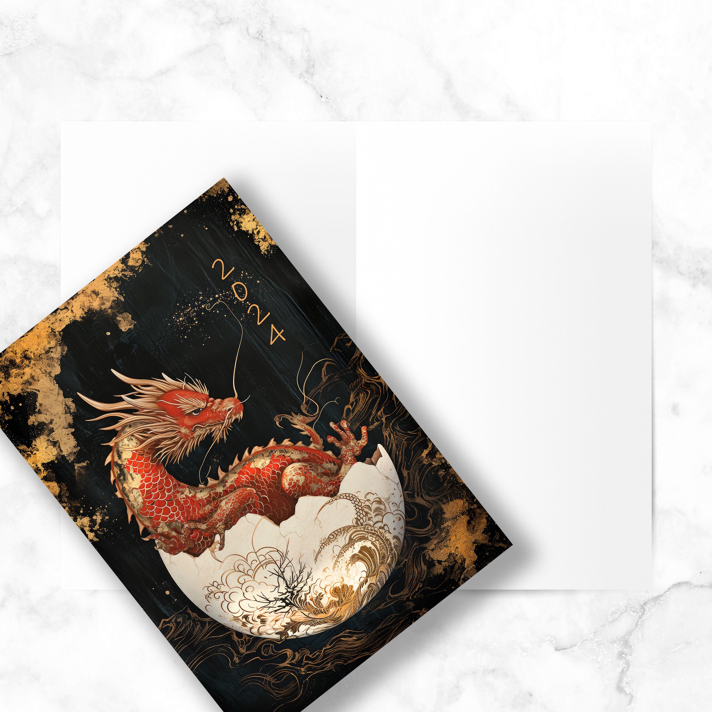 Dragon Egg Hatching Chinese New Year 2024 Card, Lunar New Year 2024 ...