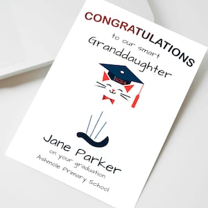 Personalised Granddaughter Graduation Card Congratulations on Your ...