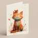 Customisable Ginger Cat Birthday Card Gift for Cat Parents or Cat ...
