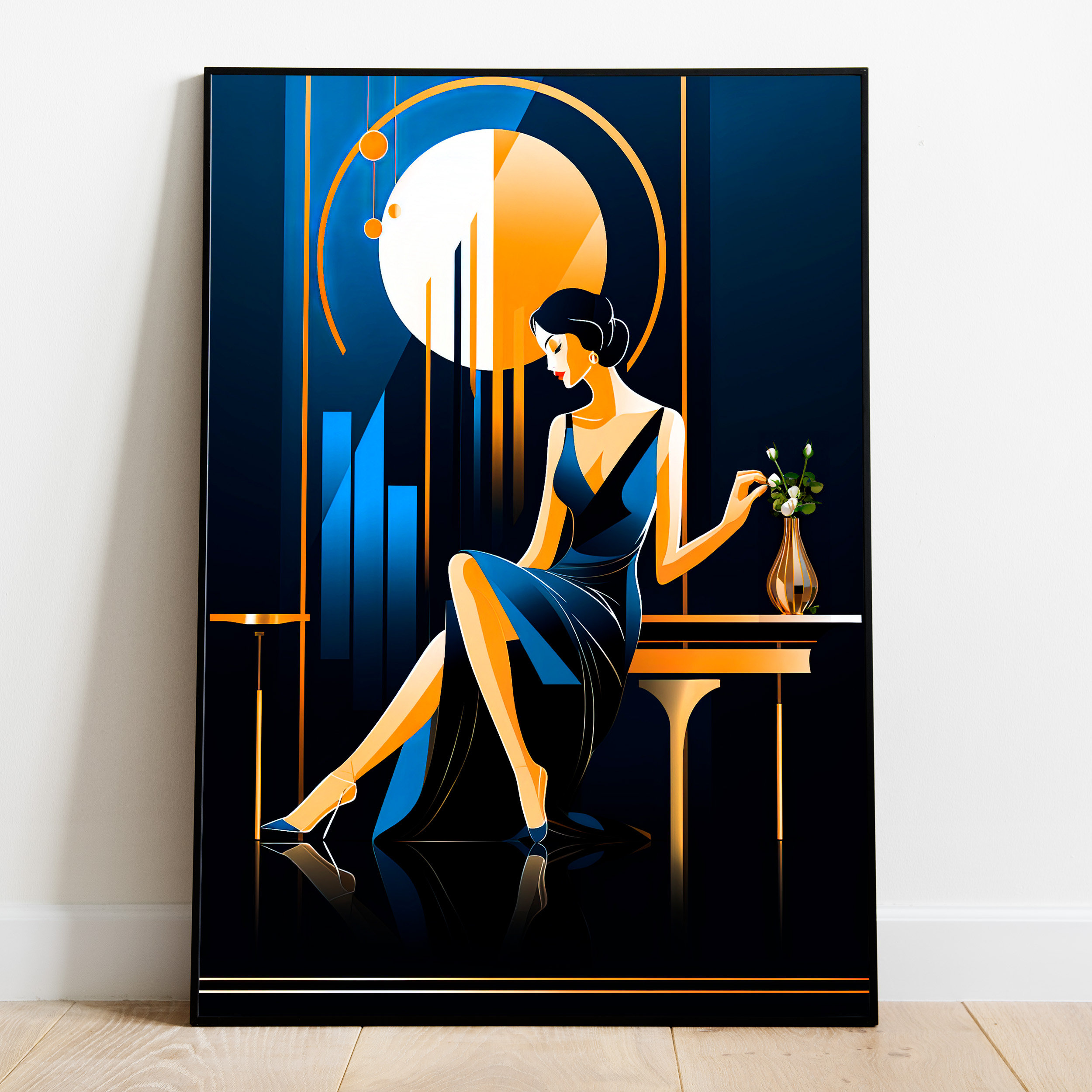 Large Vintage Style Dressing Room 1920 Decor, Art Deco Lady Powder Room ...