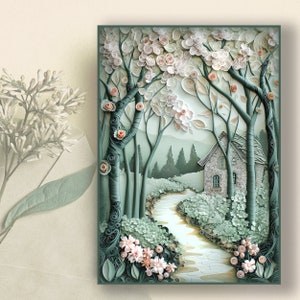 Personalized Nature-inspired Greeting Card Woodland Scene All-occasion ...