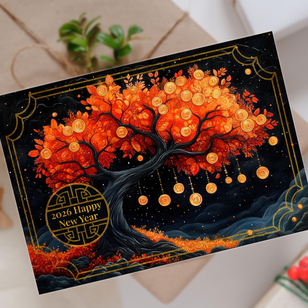 Chinese New Year 2026 Money Tree, Personalised Year of the Horse Card ...