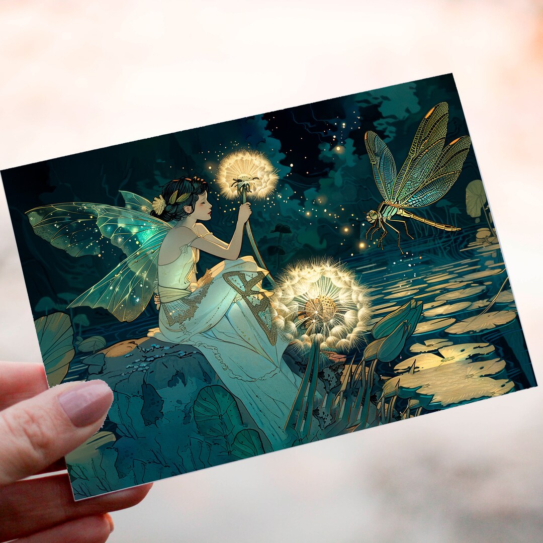 Fairy Dragonfly Magic Card Birthday Stationary Gifts Fairy Girl ...