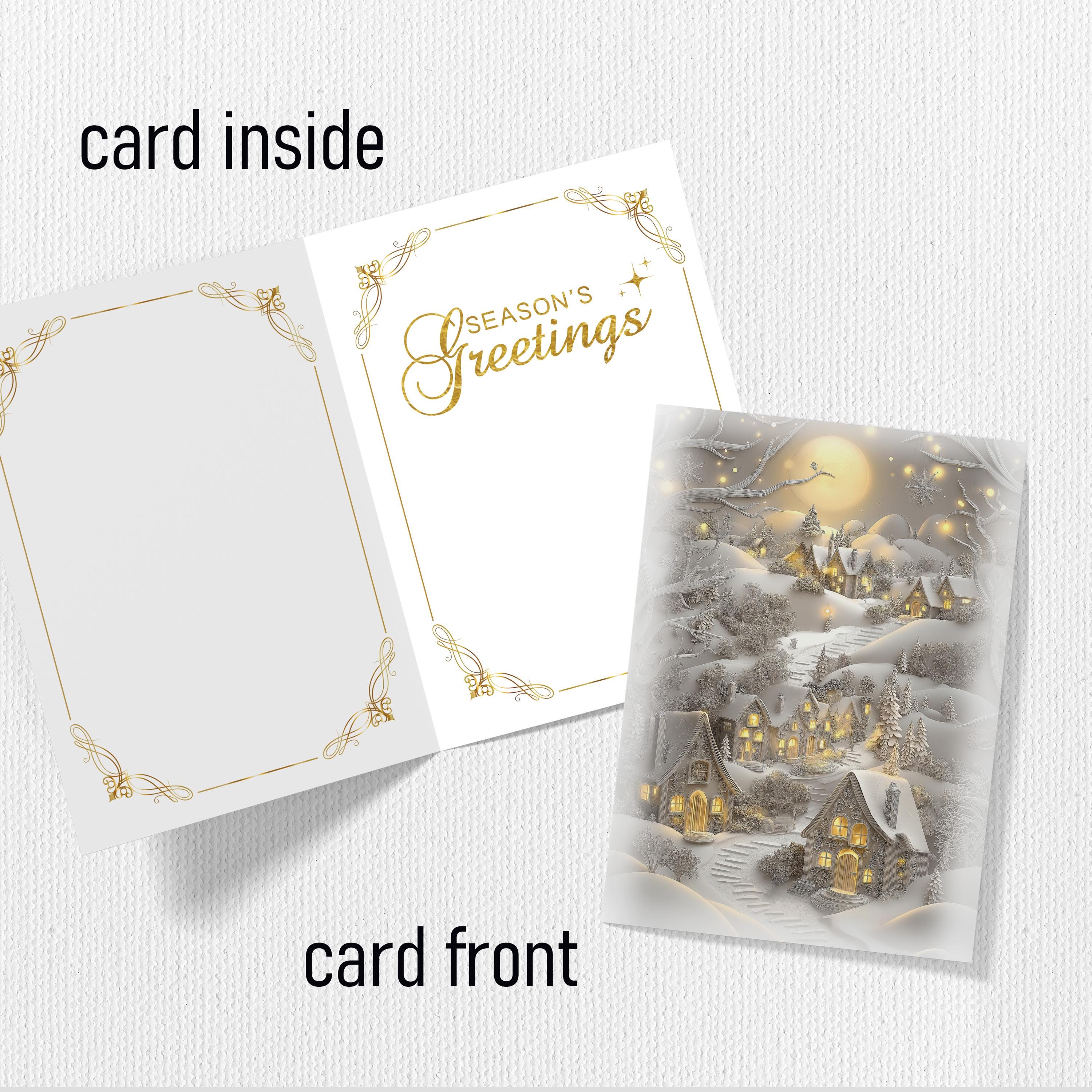 Unique Christmas 2025 Card, Illustrated Holiday Greetings, Original ...