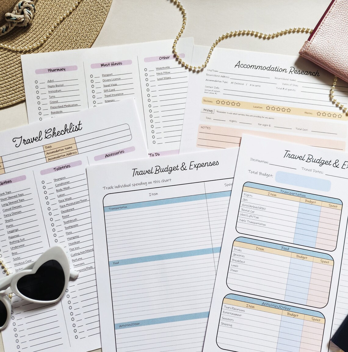 Group Travel Planner Template Printable Trip Planner Digital Travel ...