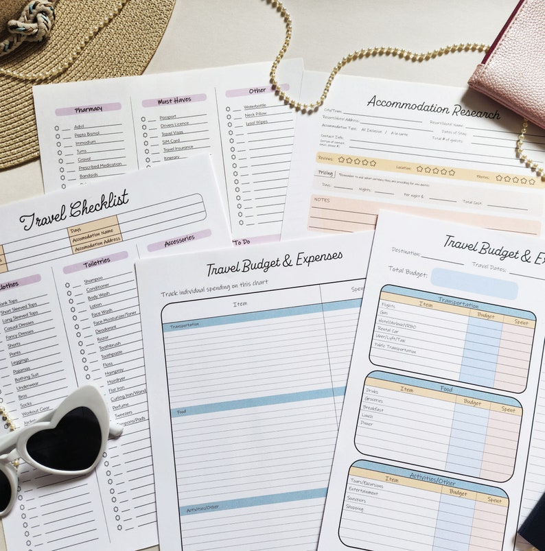 Group Travel Planner Template Printable Trip Planner Digital Travel ...