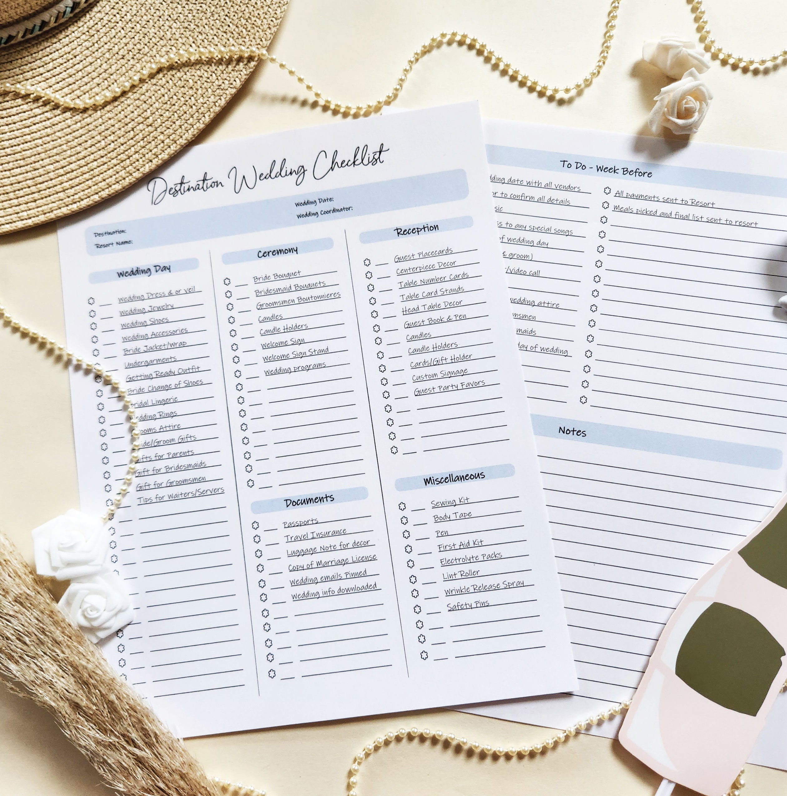 Printable Mexico Wedding Packing List Destination Wedding Checklist ...