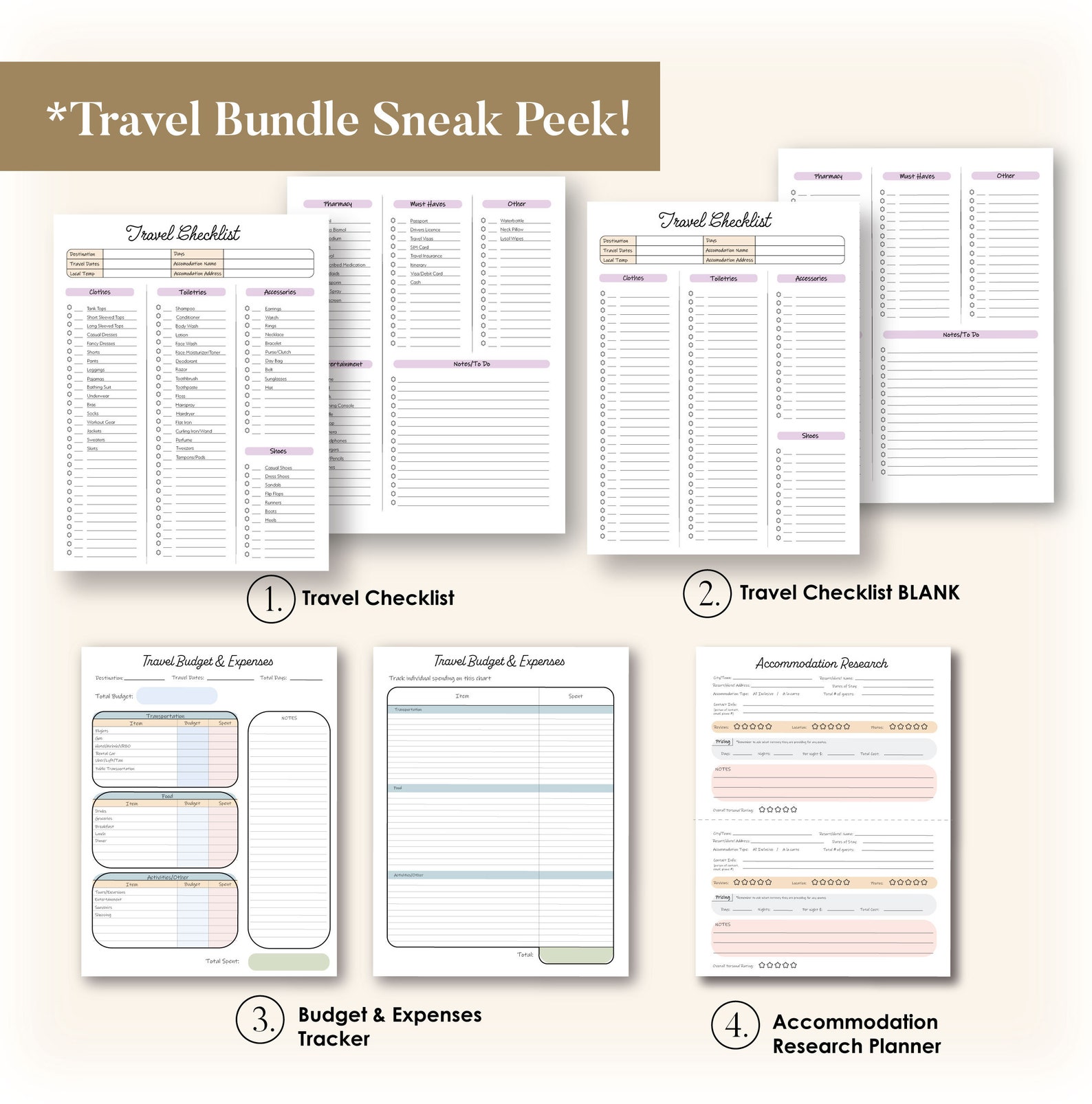 Group Travel Planner Template Printable Trip Planner Digital Travel ...