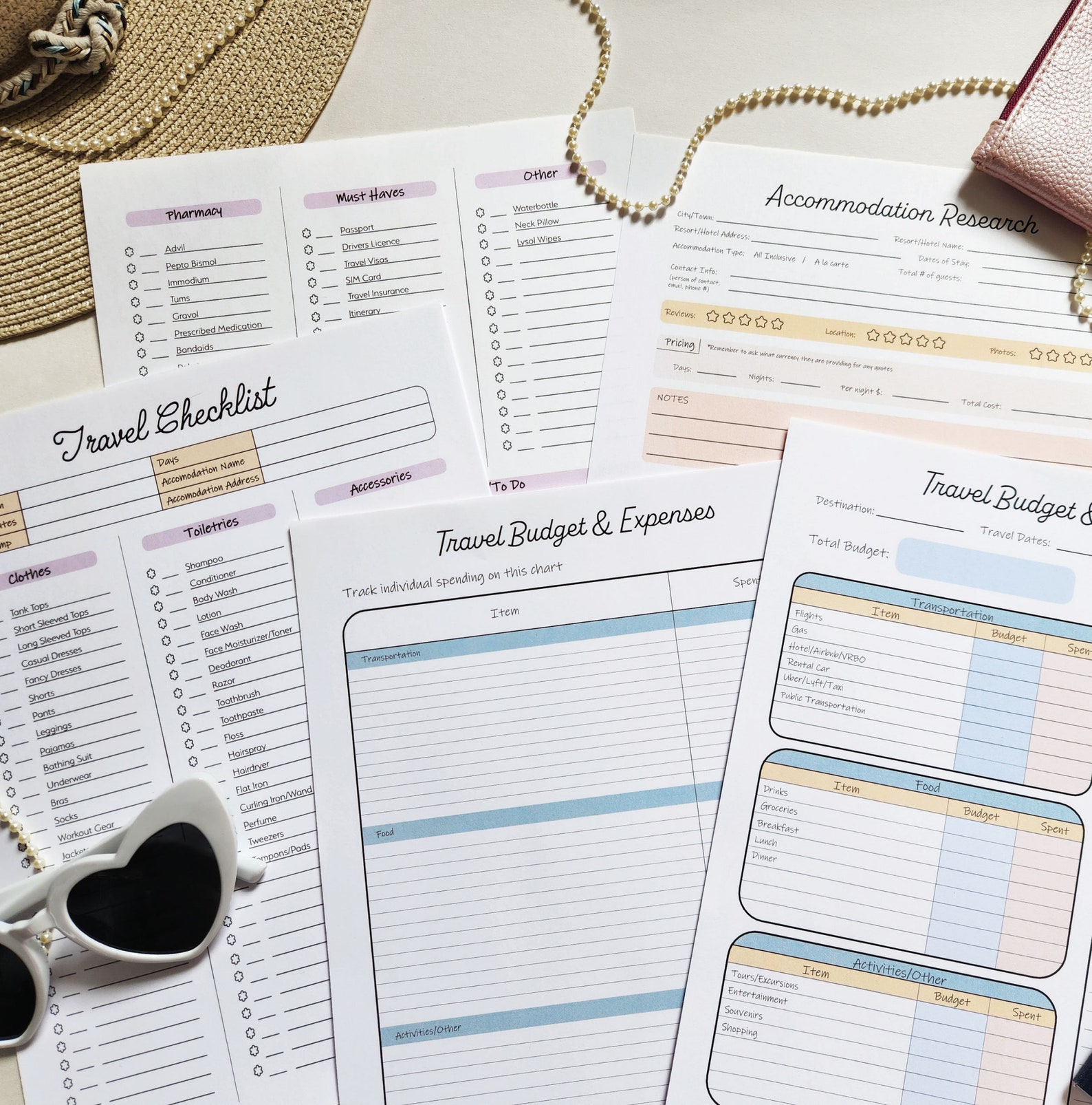 Vacation Planner Template Bundle Group Trip Planner Travel Packing List ...