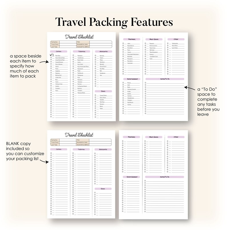 Group Travel Planner Template Printable Trip Planner Digital Travel ...