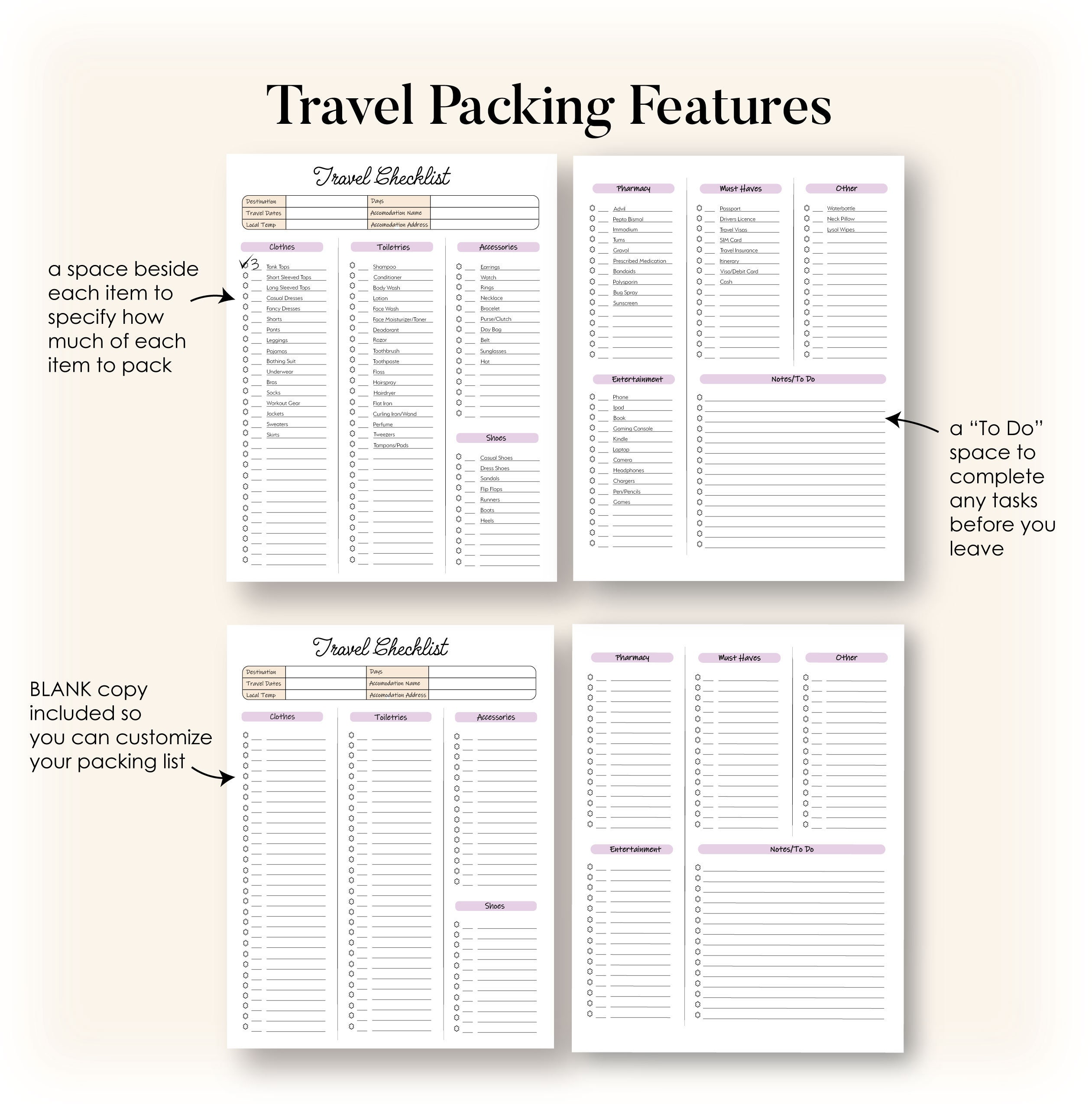 Group Travel Planner Template Printable Trip Planner Digital Travel ...