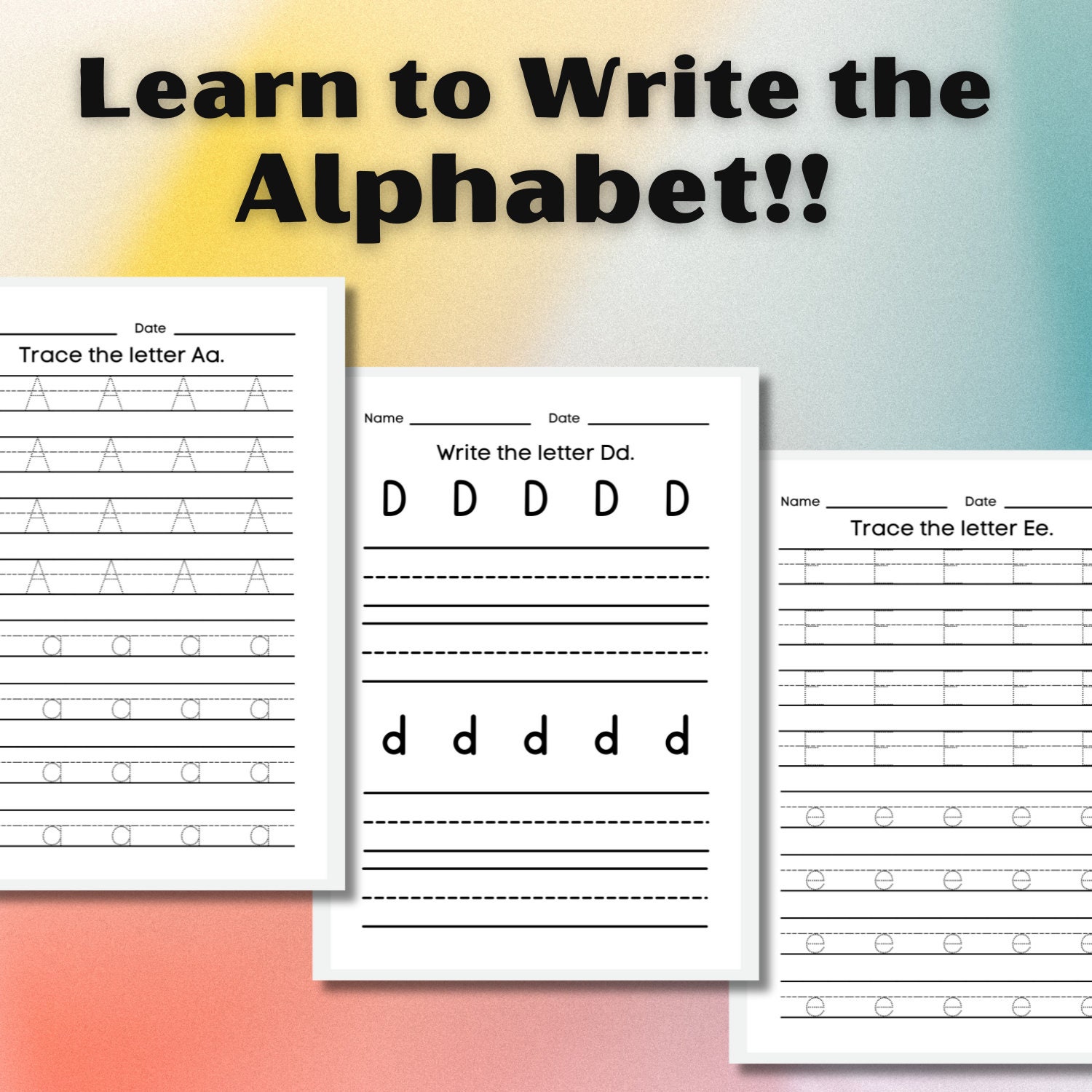 Alphabet Coloring Pages for Kids - Learn to Read and Write the Abc's ...