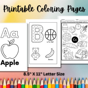 Alphabet Coloring Pages for Kids - Learn to Read and Write the Abc's ...
